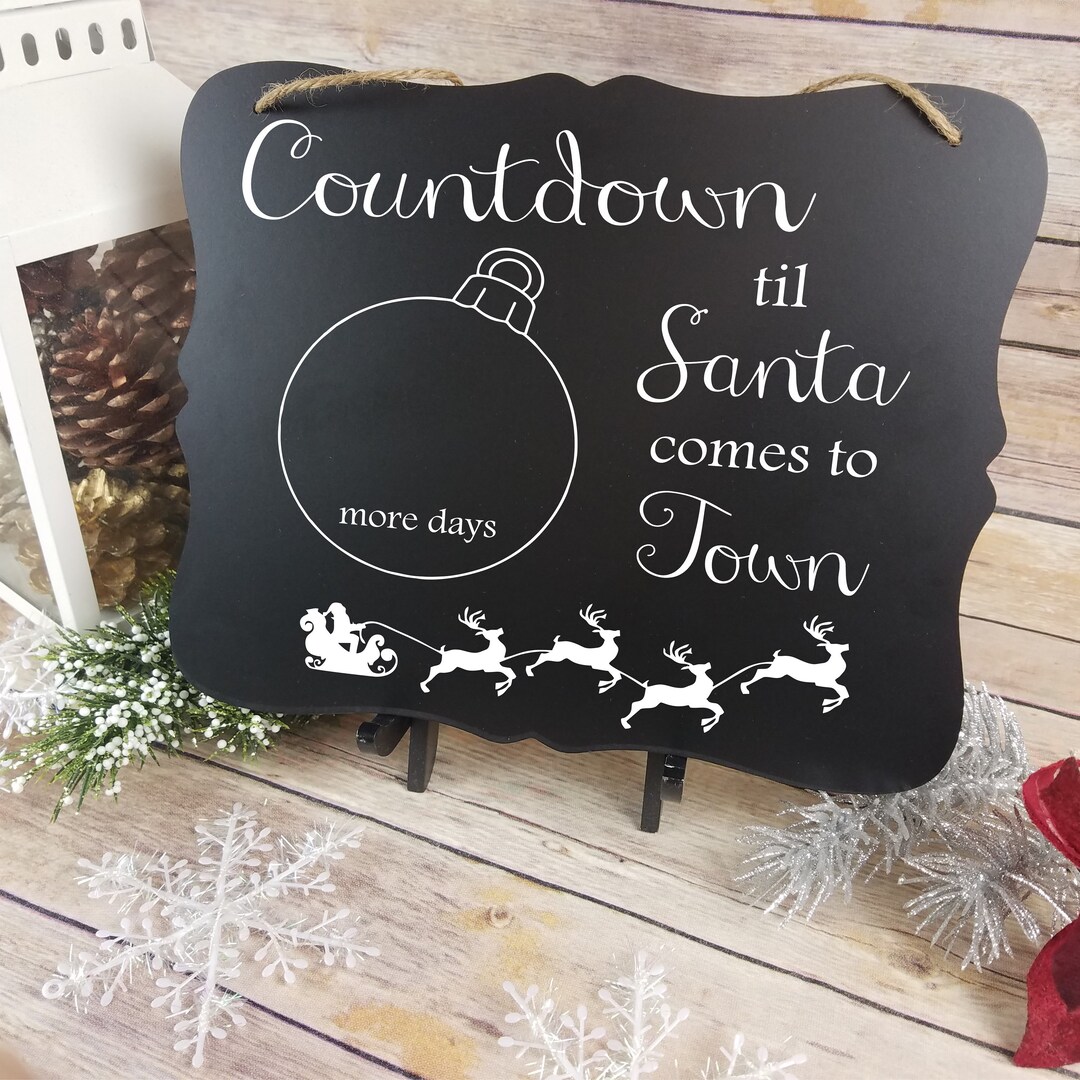 Rustic Christmas Decor, Count Down Sign, How Many Days Til Christmas ...