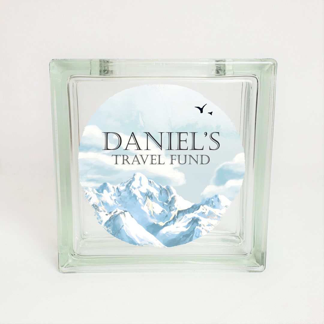 Travel Savings Fund Bank, Mountain Trip Vacation Coin Jar, Gift for ...