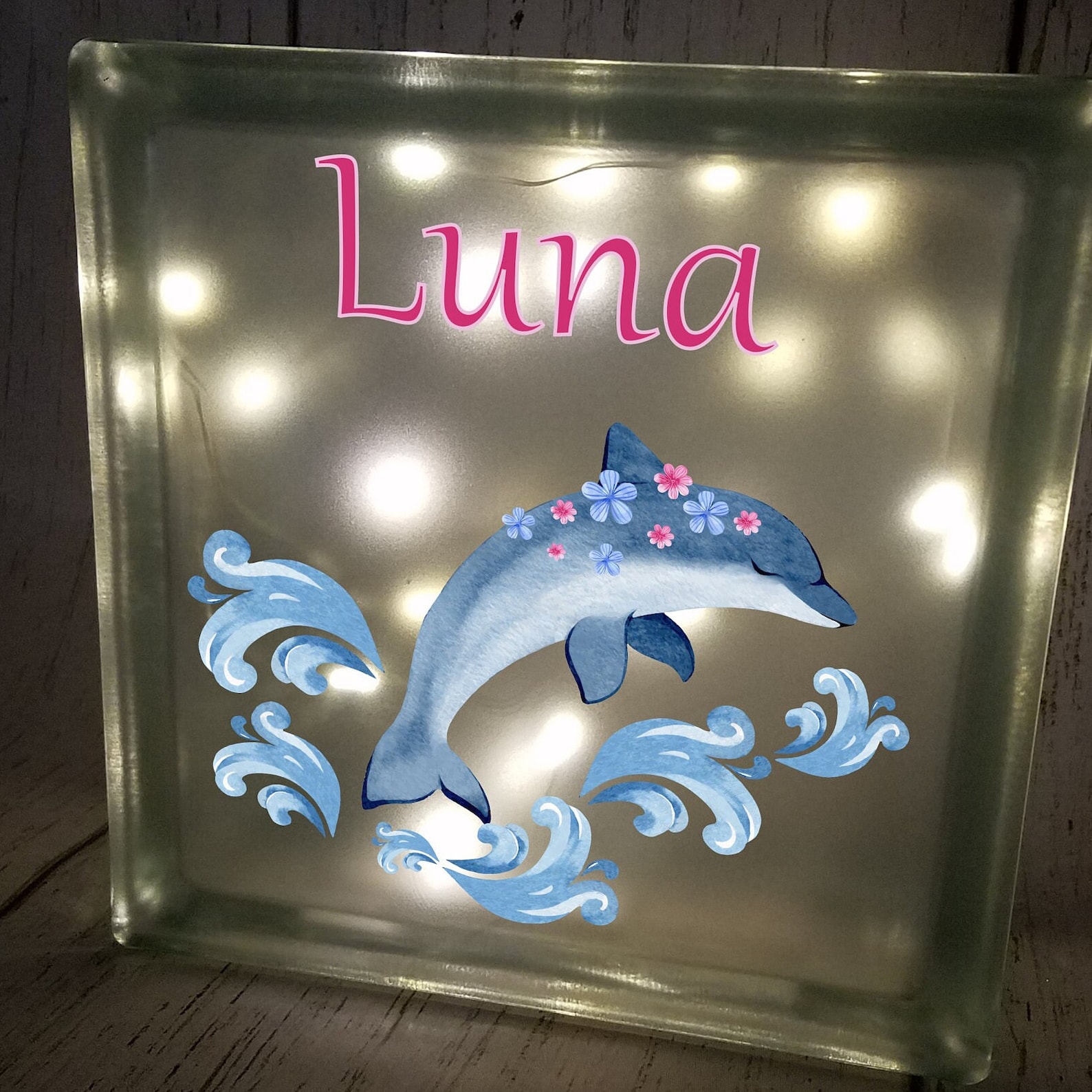 Personalized Dolphin Night Light for Girl Bedroom Decor | Etsy