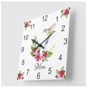Personalized Hummingbird Clock, Wall Decor, Gift for Mother or ...