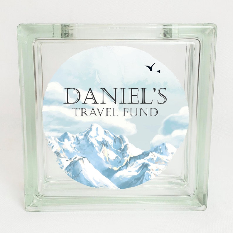 Travel Savings Fund Bank Mountain Trip Vacation Coin Jar | Etsy