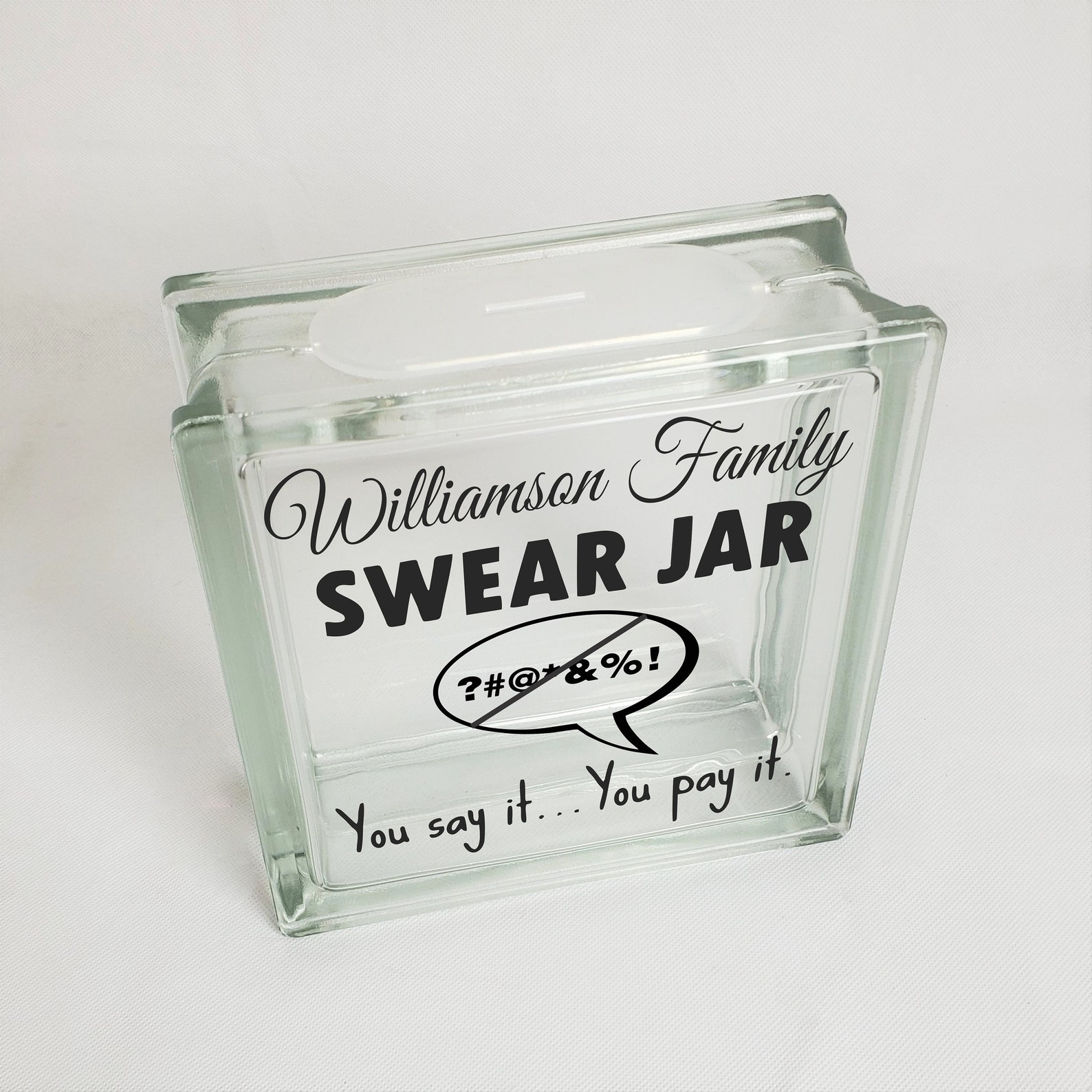 Family Swear Jar Savings Bank You Say It You Pay It - Etsy