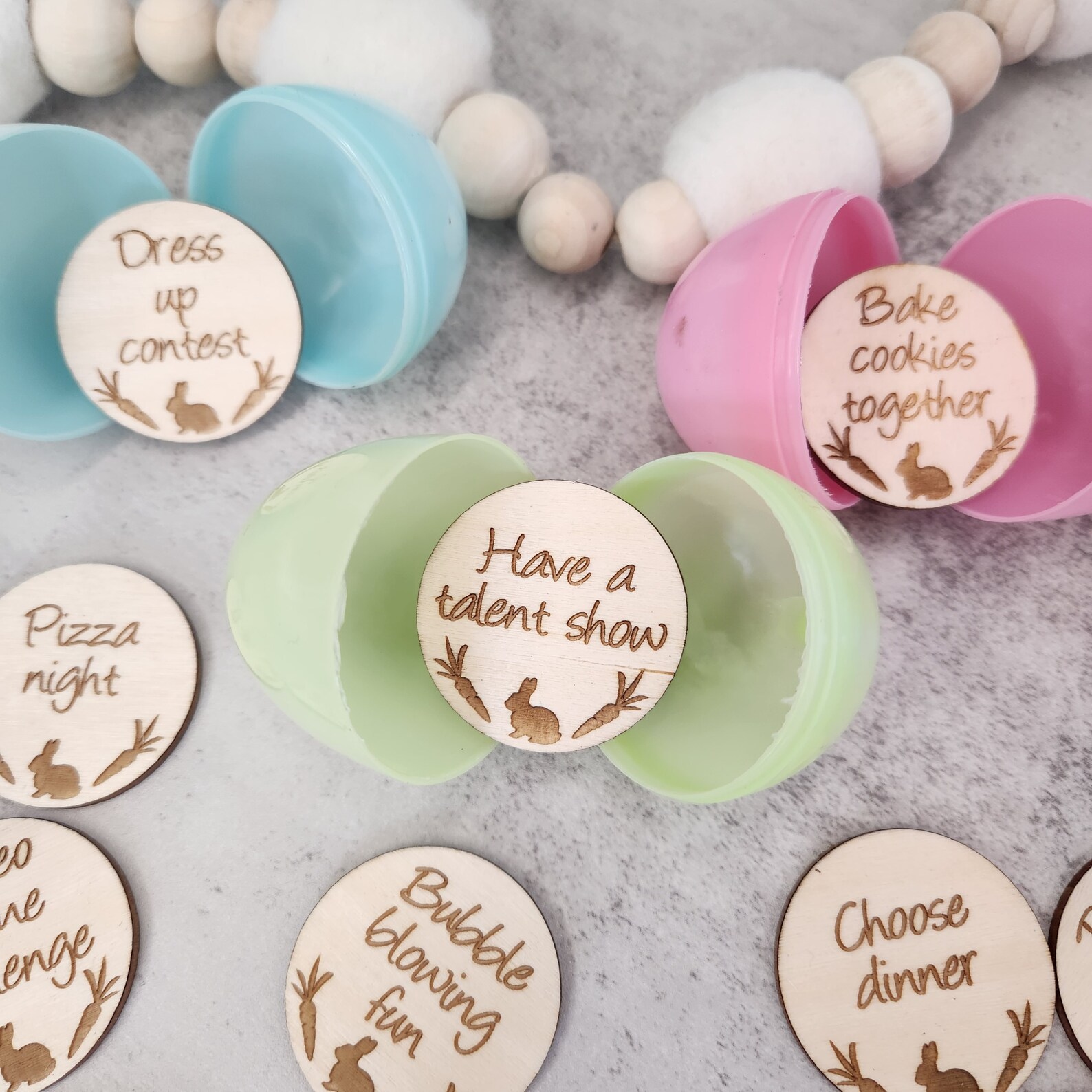 Unique Easter Egg Fillers, Set of 30 Easter Egg Tokens, Kids' Easter ...