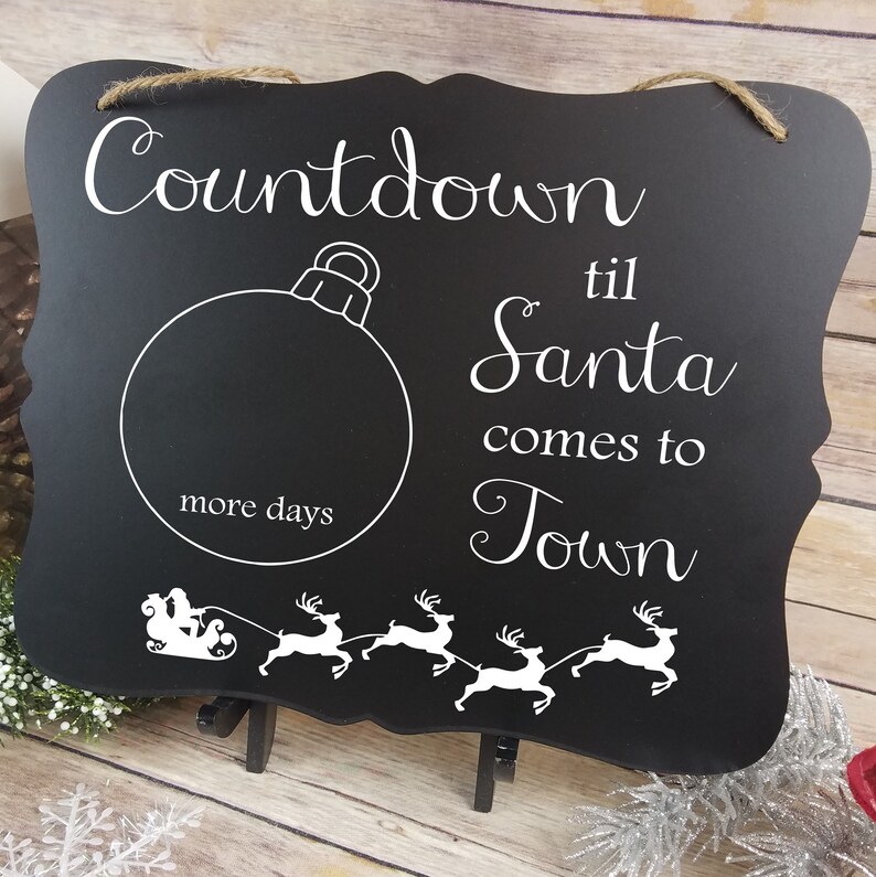 Rustic Christmas Decor Count Down Sign How Many Days Til - Etsy