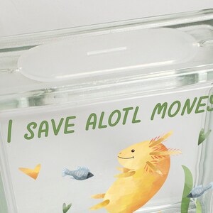 Axolotl Personalized Savings Bank Coin Savings Jar, Yellow Smiling ...