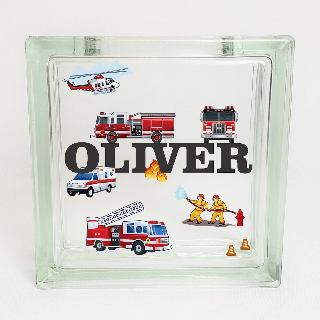 Personalized Fire Truck Piggy Bank for Boys, Fireman, Firefighter or ...