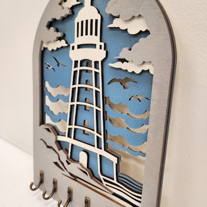 Gift for Lighthouse Collector, Lighthouse Keyholder, Handmade Multi ...