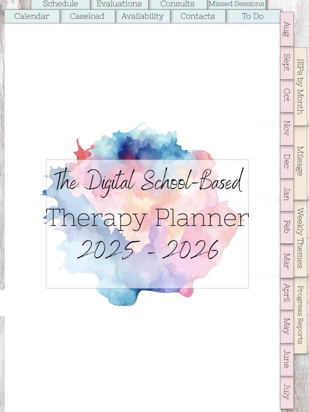 2025-2026 School Therapy Planner: Caseload & IEP Tracker (digital ...