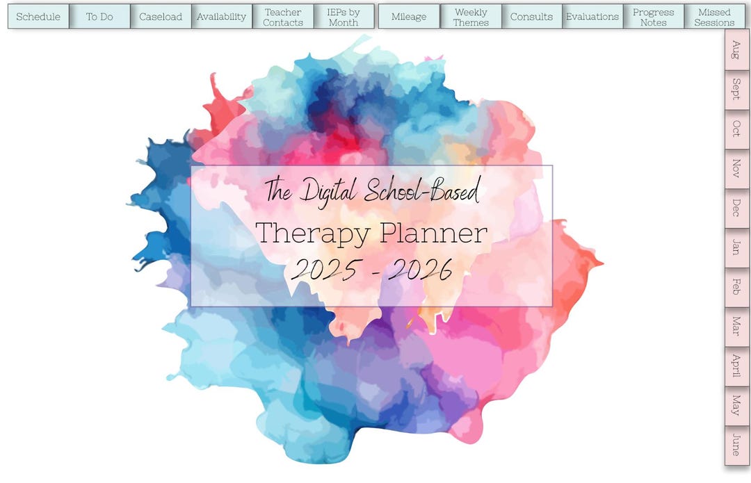 2025-26 Digital School-based Therapy Planner Landscape for Occupational ...
