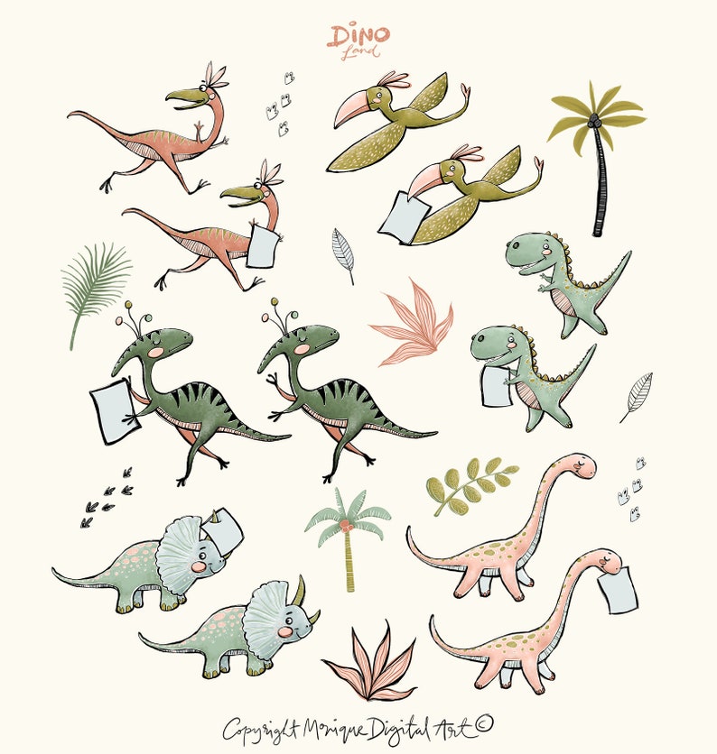 Dinosaur Clipart Dino Clipart Boy Birthday Clipart T Rex - Etsy