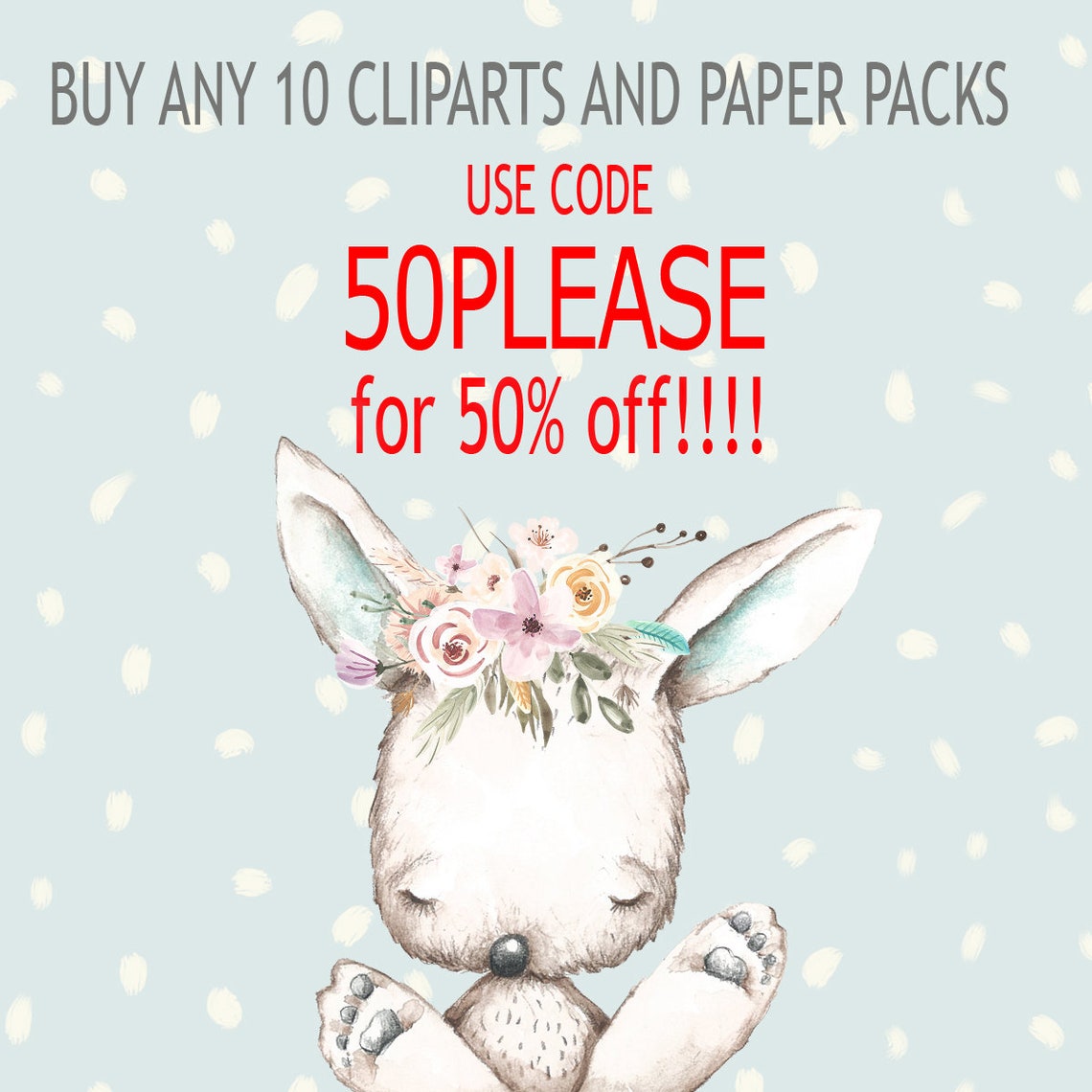 Easter Clipart, White Rabbit Glitter, Rabbit Clipart, White Bunny ...
