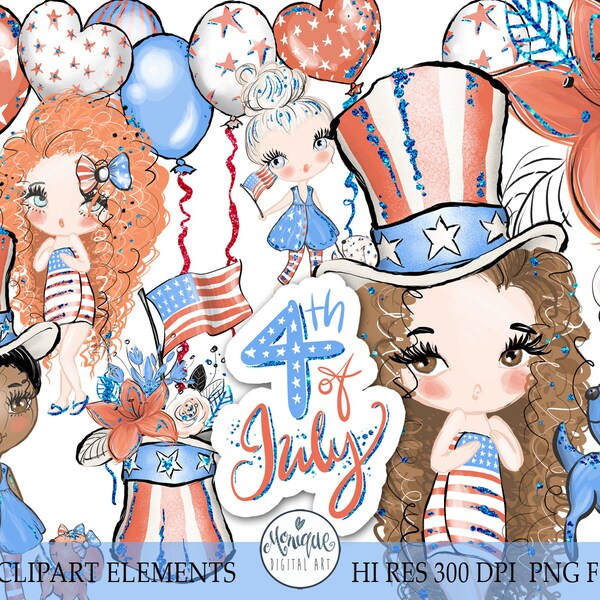 4th of July Clipart Black and White - Etsy