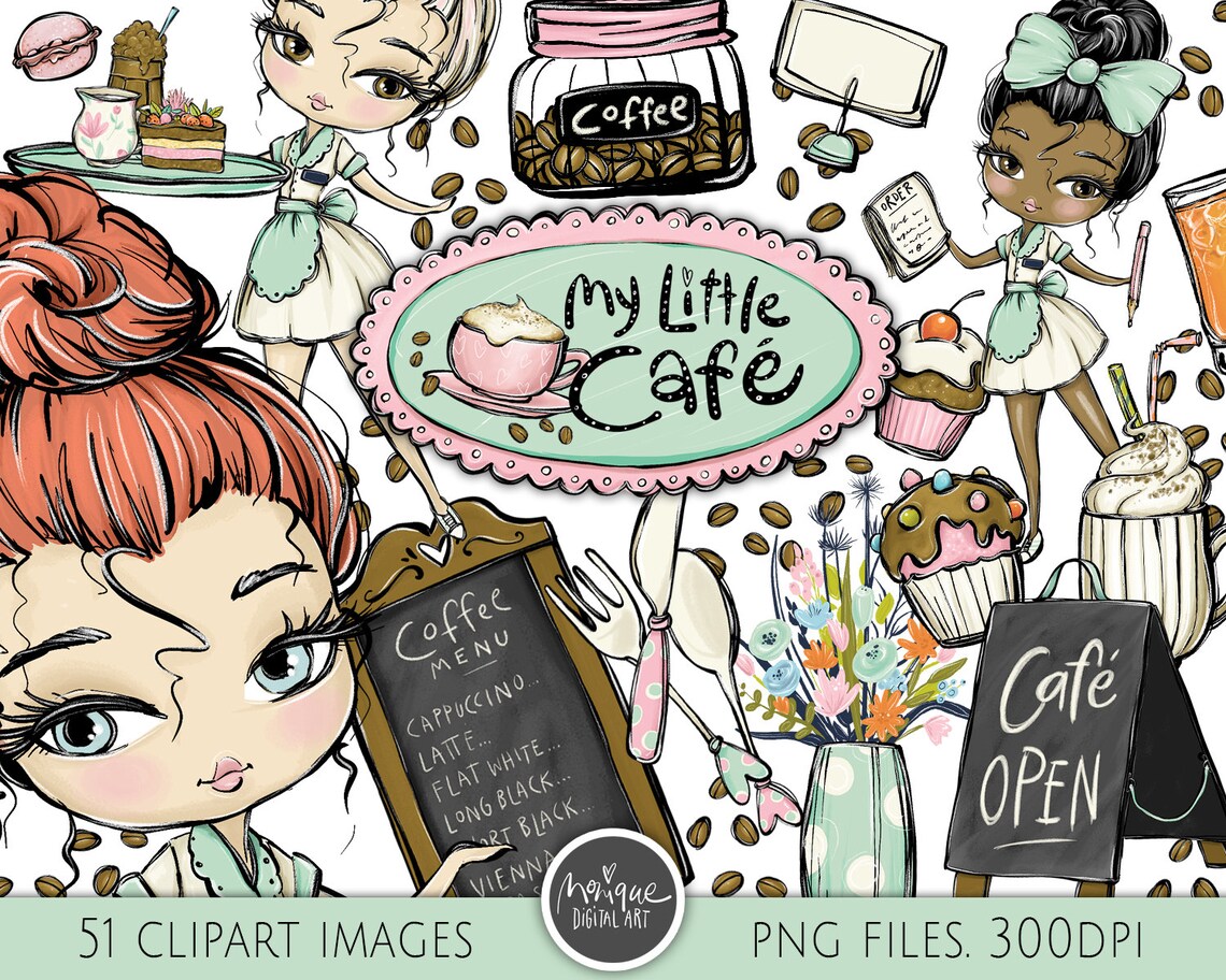 Cafe Clipart Bakery Clipart Coffee Shop Graphics Restaurant - Etsy Canada