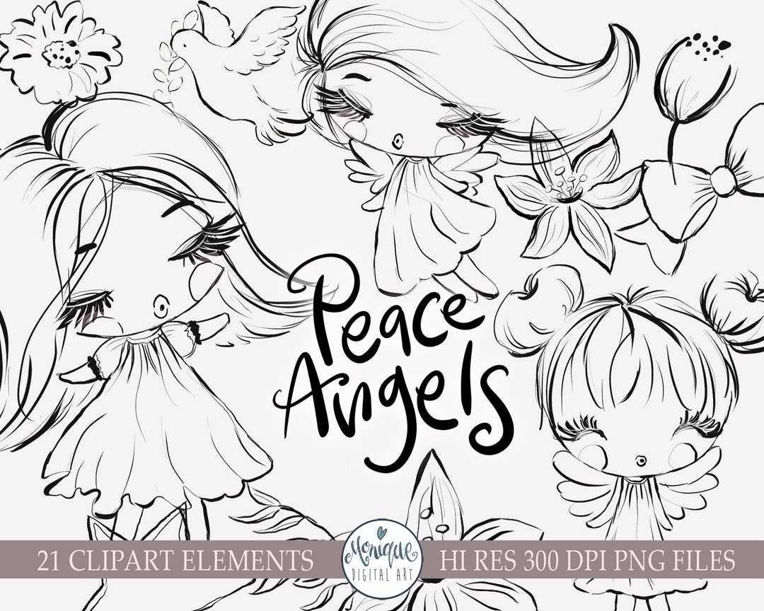 Digi Stamps Angels, Angels Clipart, Angel Doodles, Christmas Doodles ...