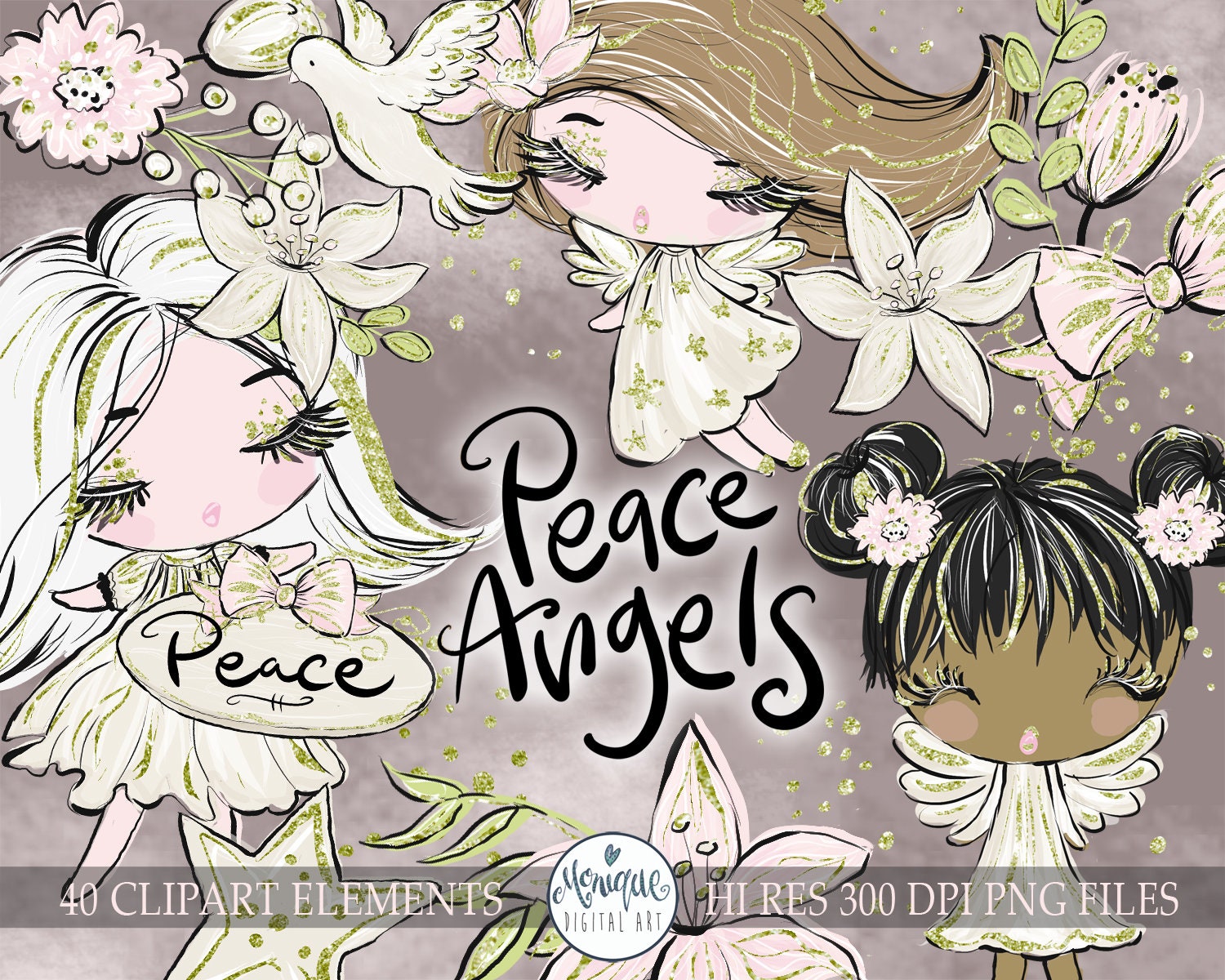 Angel Clipart Christmas Angel Clipart Angel planner | Etsy