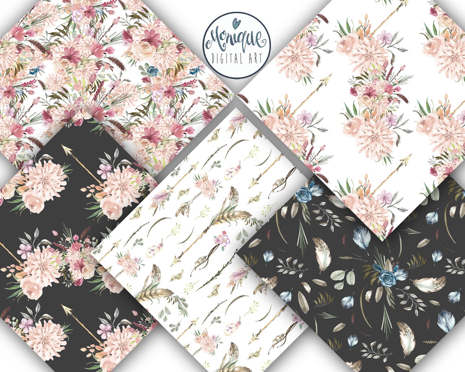 Autumn Boho Pattern Fall Seamless Pattern Planner Pattern - Etsy