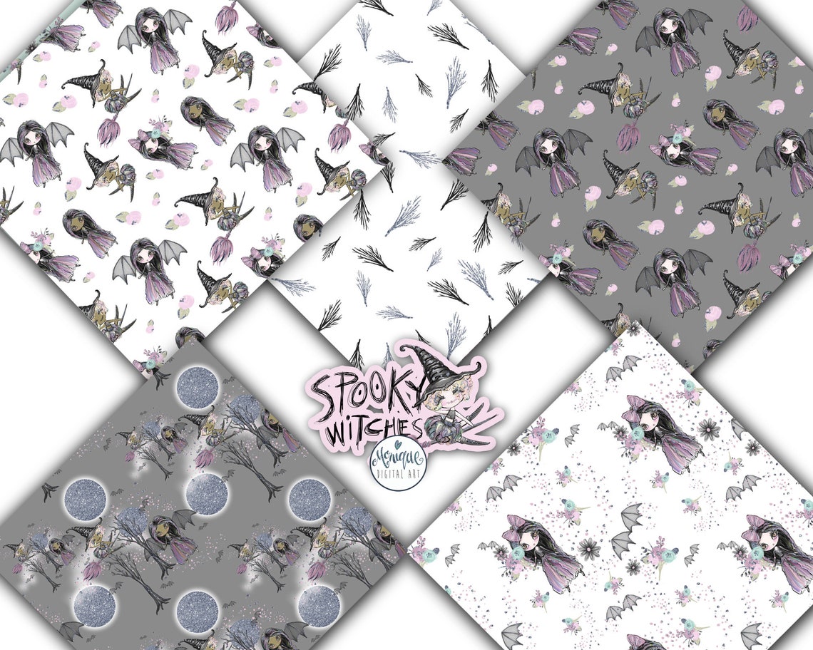Halloween Paper Halloween Seamless Pattern Halloween Surface | Etsy