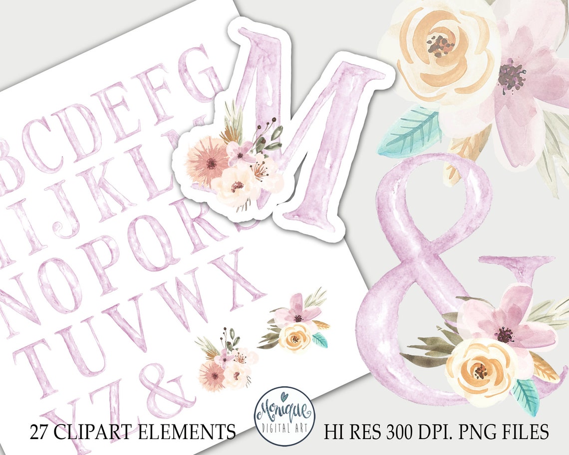 Alphabet Watercolor Hand Painted Letters Hand Painted - Etsy Canada