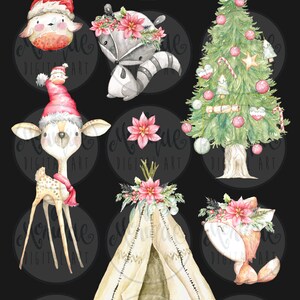 Christmas Woodland Animals Clipart Watercolor, Christmas Woodland ...