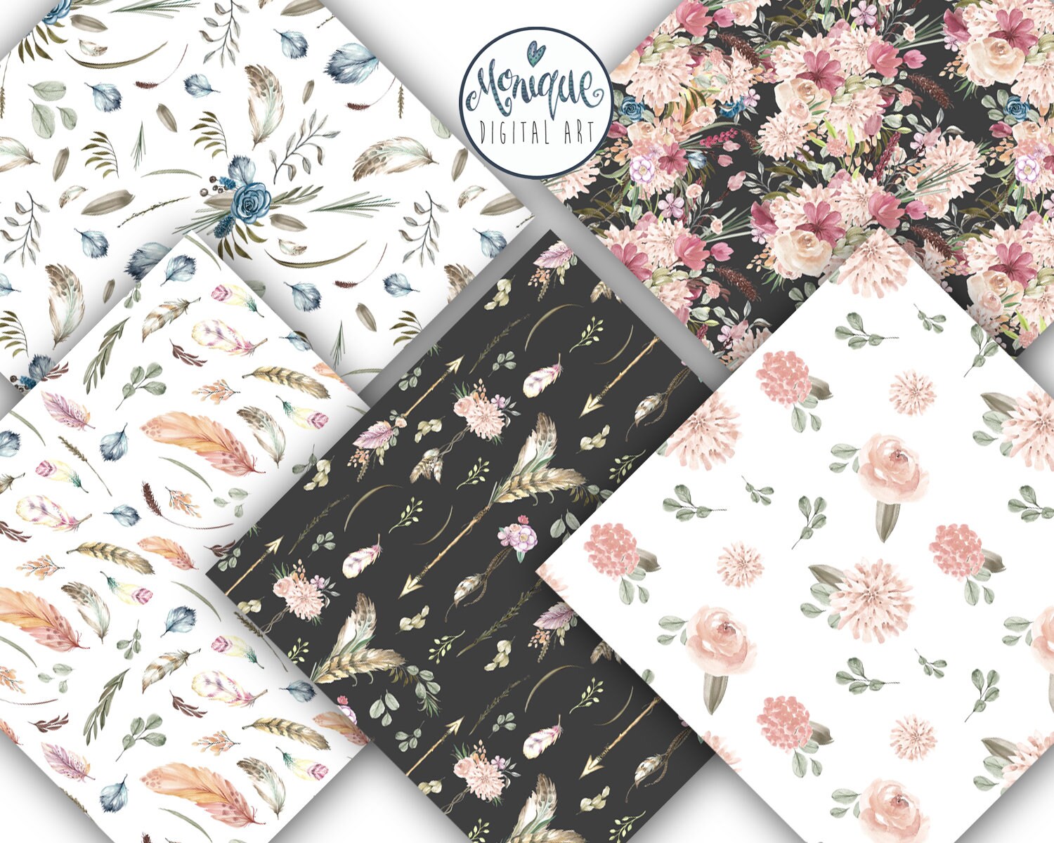 Autumn Boho Pattern Fall Seamless Pattern Planner Pattern - Etsy