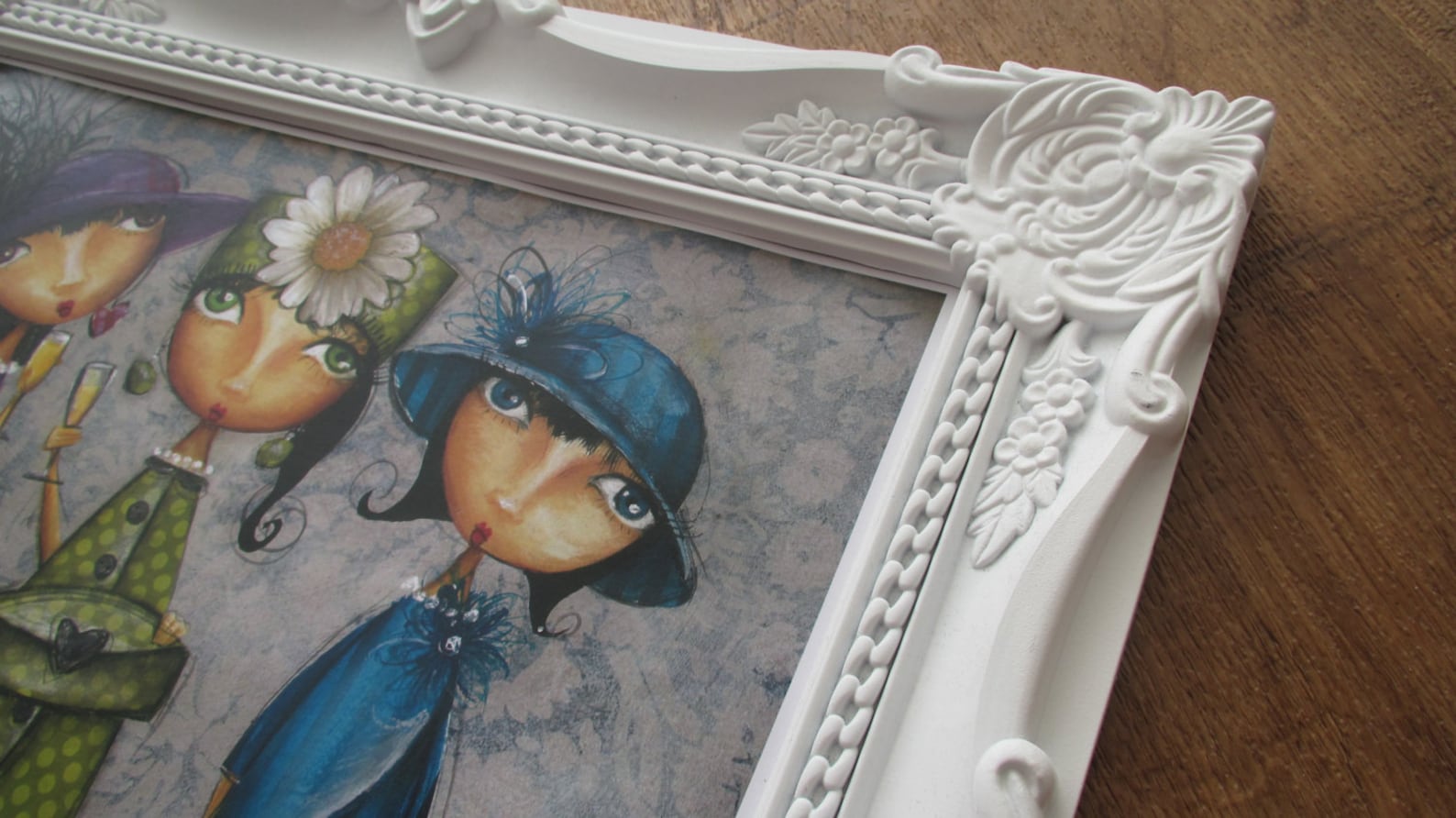 Ladies Day Out Gorgeous Hand Painted Art Print. | Etsy