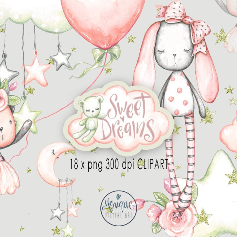 Bunny Clipart - Etsy
