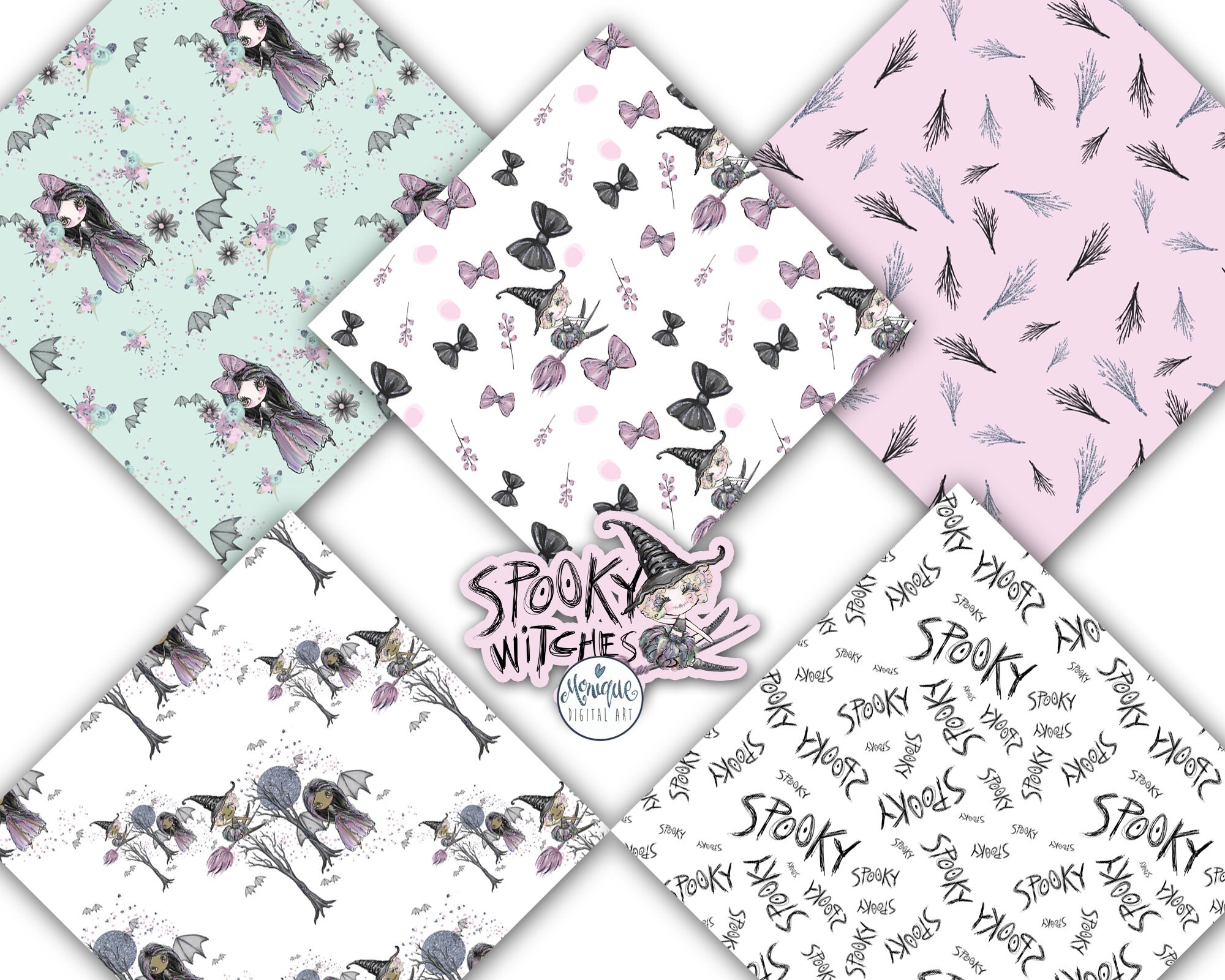 Halloween Paper Halloween Seamless Pattern Halloween Surface - Etsy