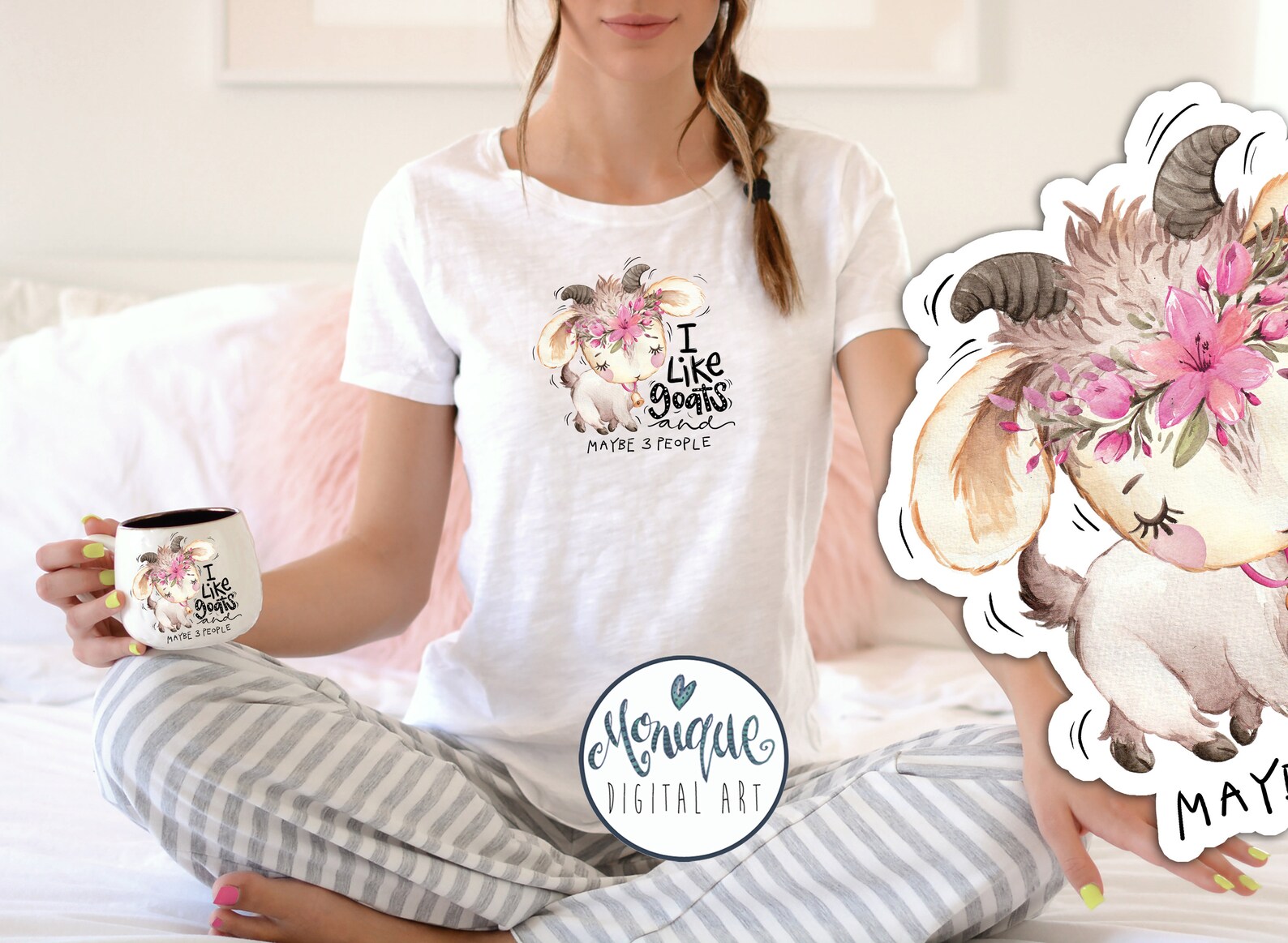 Goat Sublimation Design Download, Digital Download, Commercial Use ...