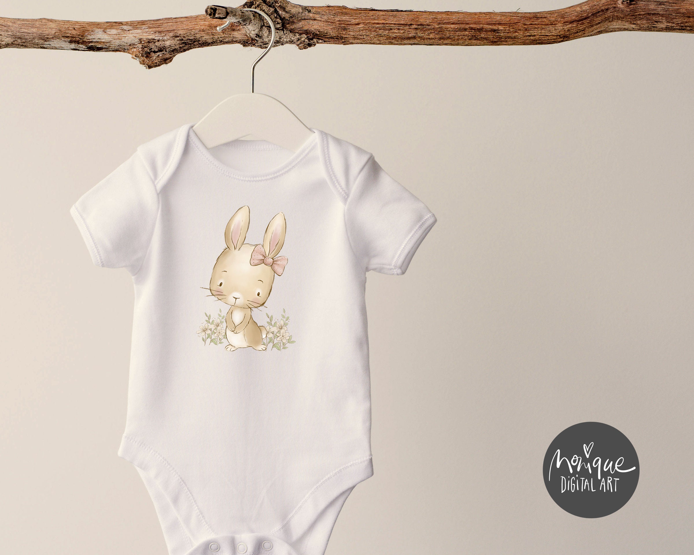 Bunny Clipart Baby Bunnies Rabbits Cute Rabbit Easter - Etsy