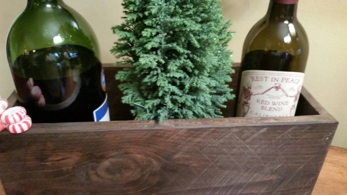 Rustic Wooden Box Repurposed Wood and Handmade Box Hostess - Etsy