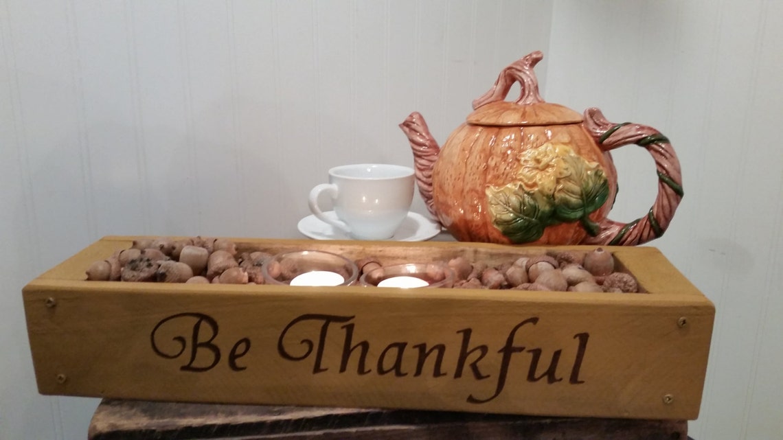 Fall and Thanksgiving Decor Be Thankful Repurposed Wood - Etsy