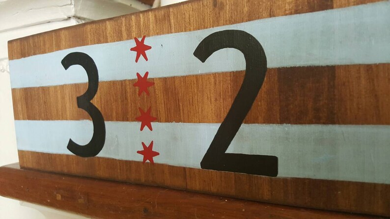 Area code 312 Chicago sign Handpainted City art Chicago | Etsy