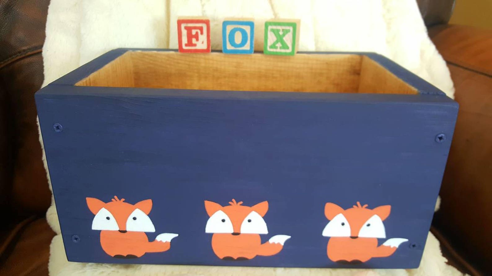 Woodland Animals Woodland Themed Nursery Fox Wooden Box - Etsy
