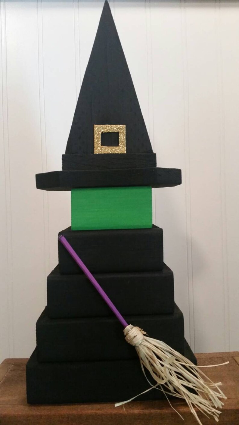 Wicked Wooden Halloween Witch Home Decor Repurposed Wooden - Etsy