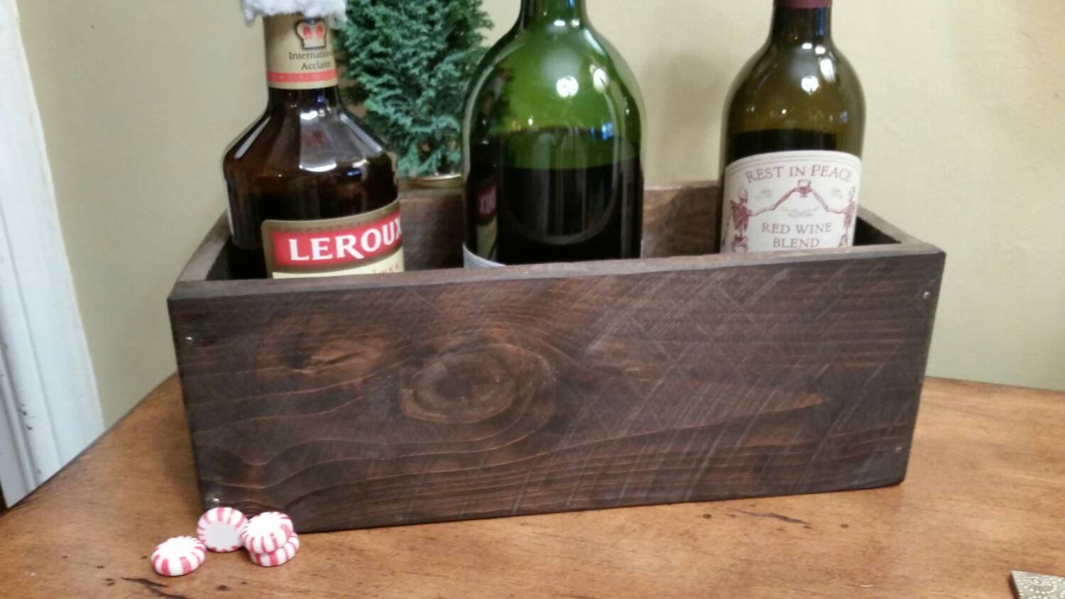 Rustic Wooden Box Repurposed Wood and Handmade Box Hostess - Etsy