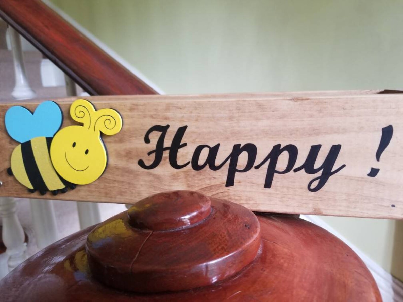 Wooden Box Bumble Bee Box Handpainted With Bee Happy on - Etsy