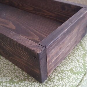 Long Wooden Box, Wood Table Centerpiece, Window Box, Rectangular ...