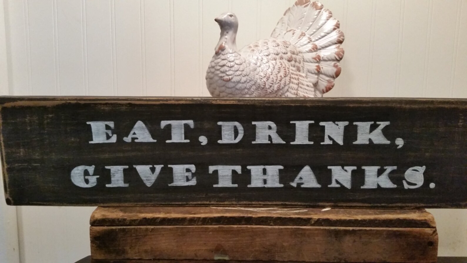 Thanksgiving Decor Give Thanks Sign Handpainted on Repurposed - Etsy