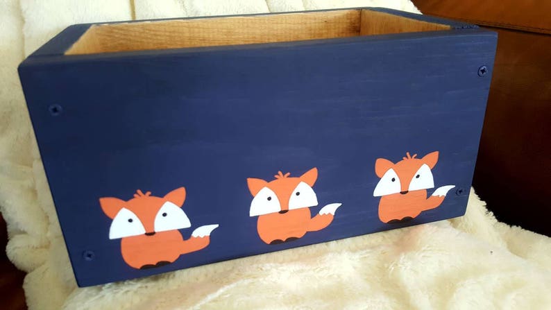 Woodland Animals Woodland Themed Nursery Fox Wooden Box - Etsy