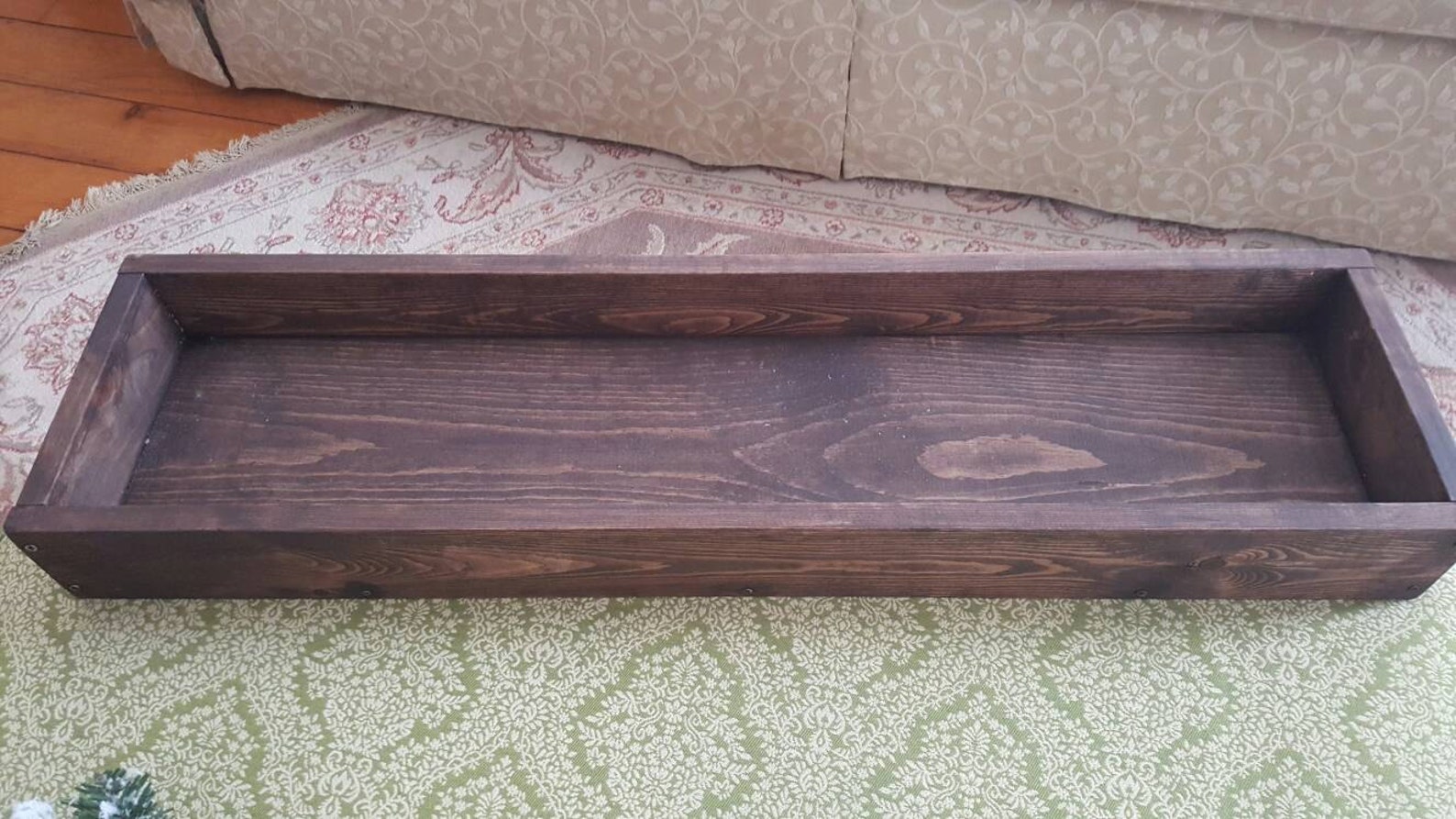Long Wooden Box Wood Table Centerpiece Window Box - Etsy