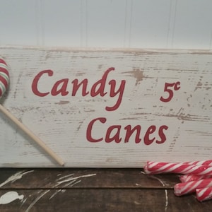 Christmas Sign Handpainted Candy Cane Sign Crafted With - Etsy