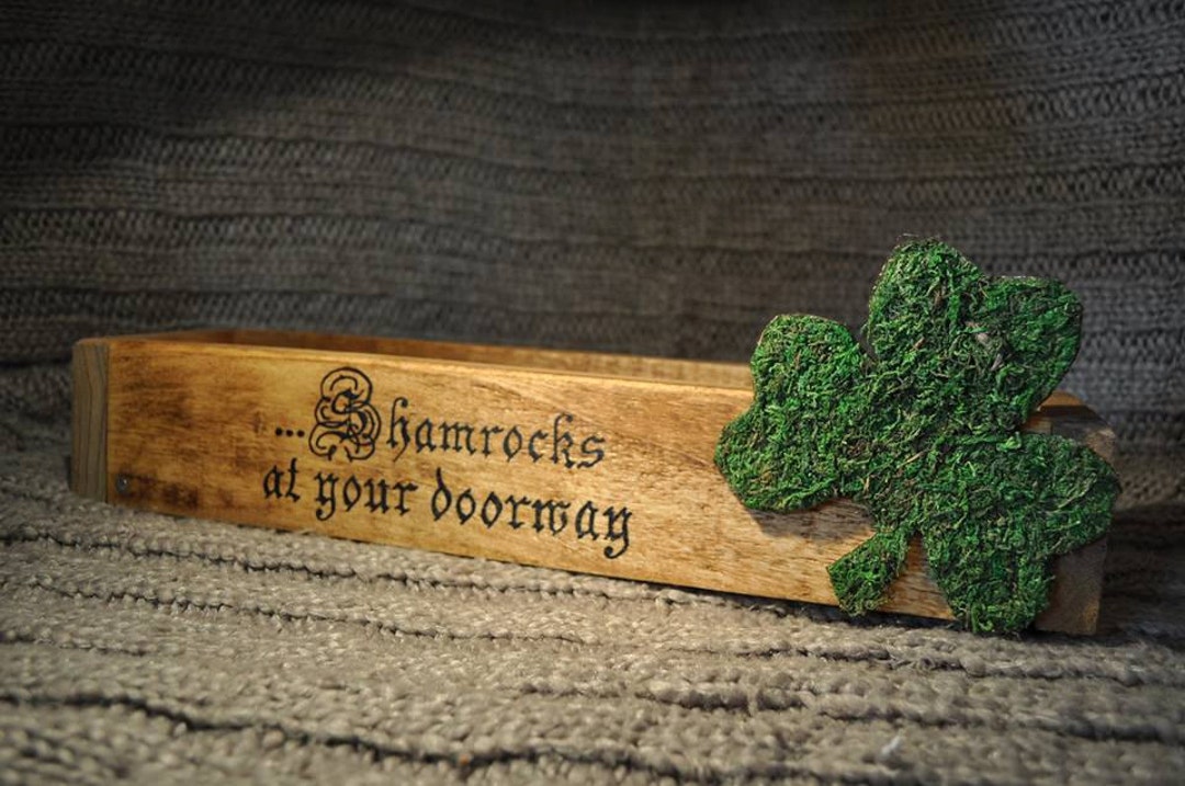Shamrock Irish Box St Patty's Day Accent St. - Etsy