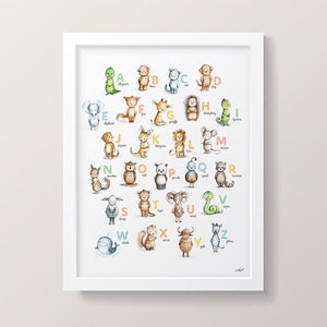 Printable Alphabet Animal Poster - Instant Download - ABC Wall Art for ...