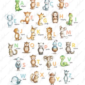 Printable Alphabet Animal Poster - Instant Download - ABC Wall Art for ...