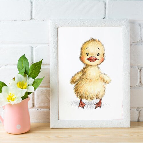 Duckling Nursery Wall Decor Duckling Printable Wall Art Baby - Etsy