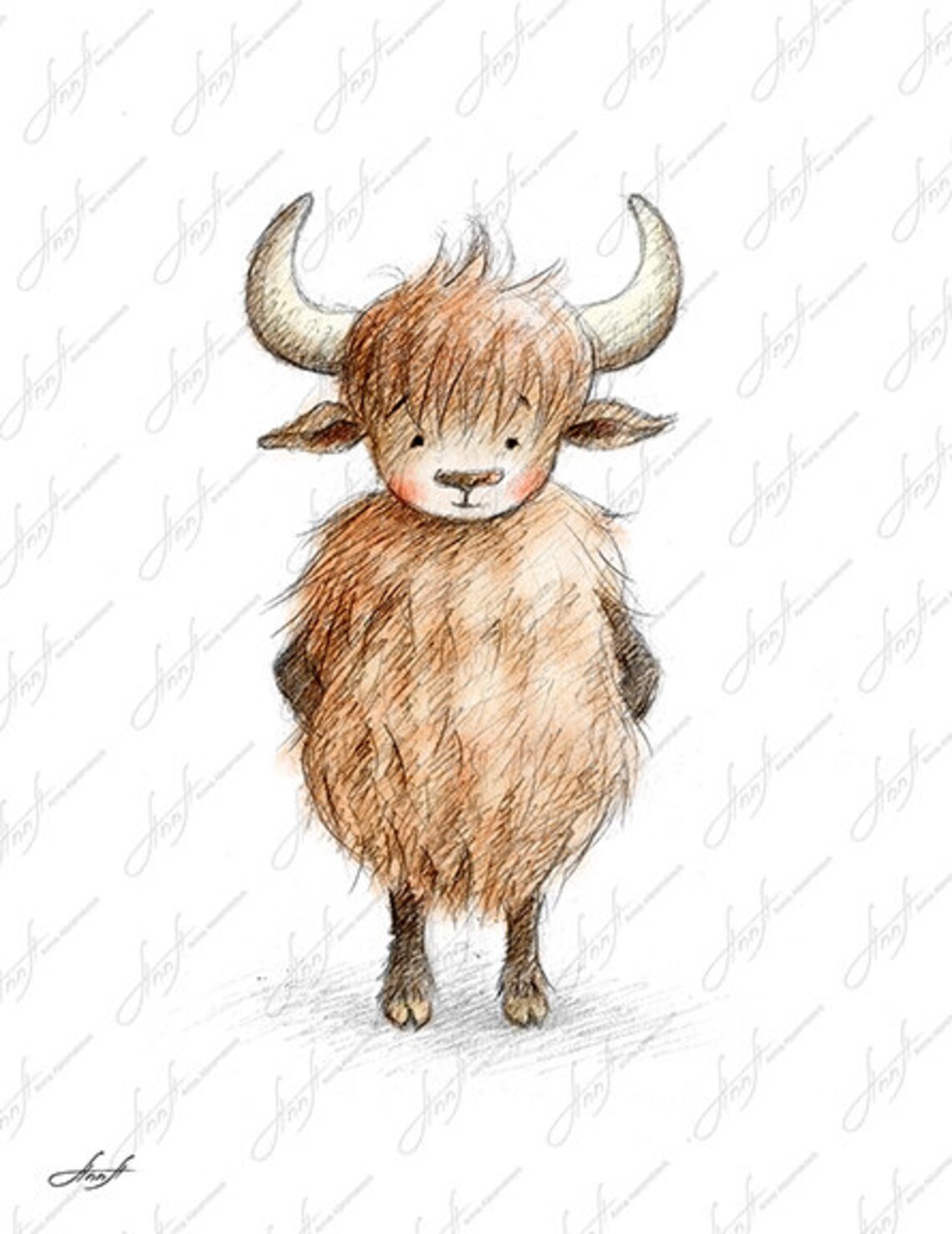 Yak Printable Art Nursery Art Nursery Decor Kids Room - Etsy