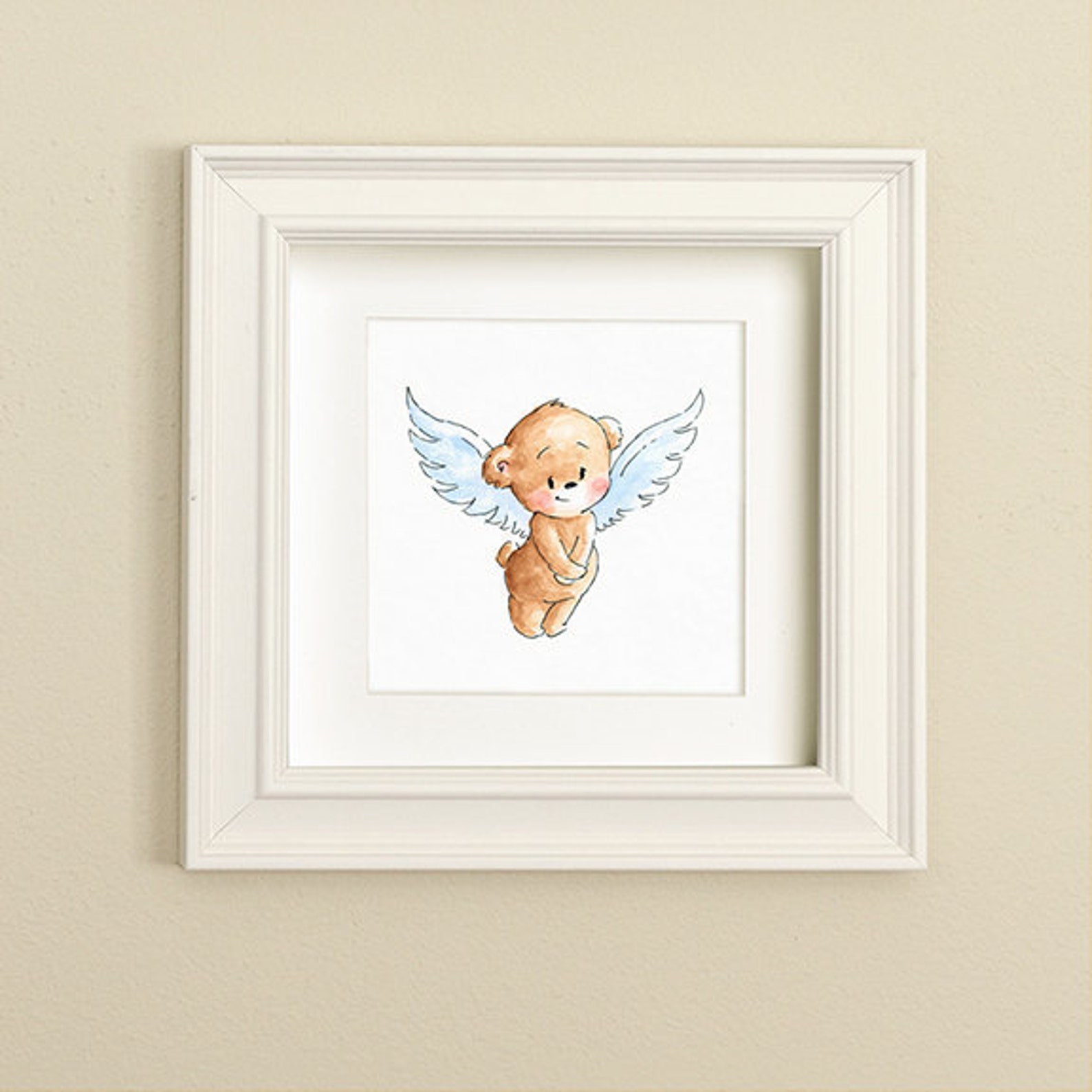 Teddy Bear With Wings - Printable Art - Nursery Wall Decor - Children's ...