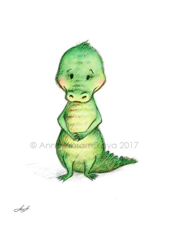 Cute Alligator Drawing