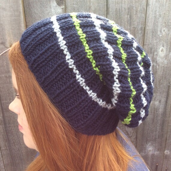Items similar to Hand Knitted Seattle Seahawks Hat on Etsy