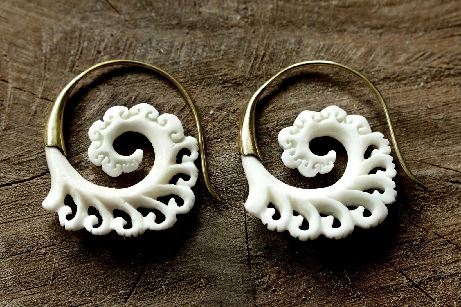 ORNATE BONE EARINGS, Tribal Earrings, Boho Earrings, Hippie Earrings ...
